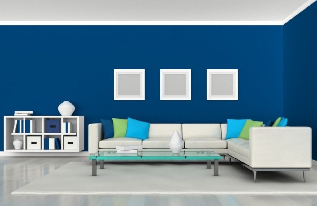 Blue living room - 35 shades of blue - Hawk Haven