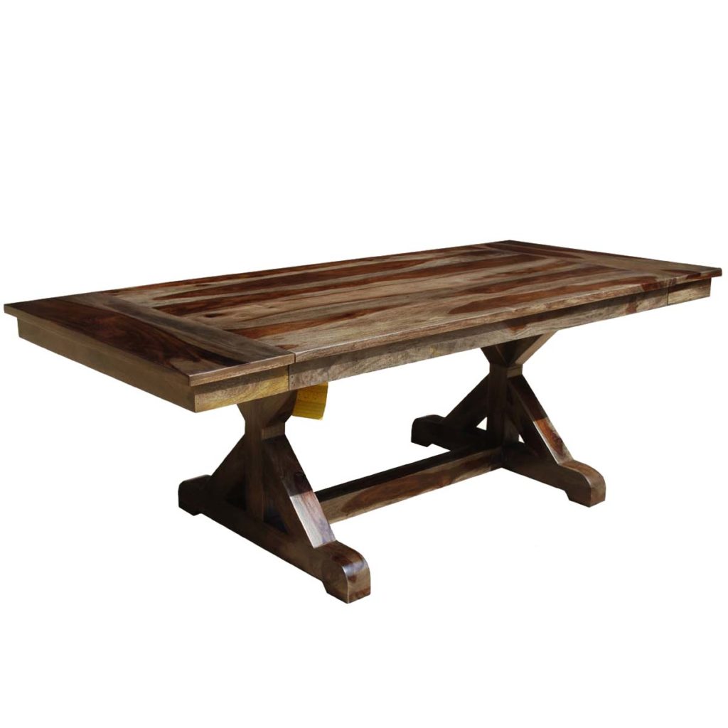 Rustic wood dining table base - Hawk Haven