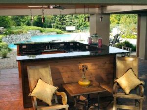 U-shaped outdoor bar designs - Hawk Haven